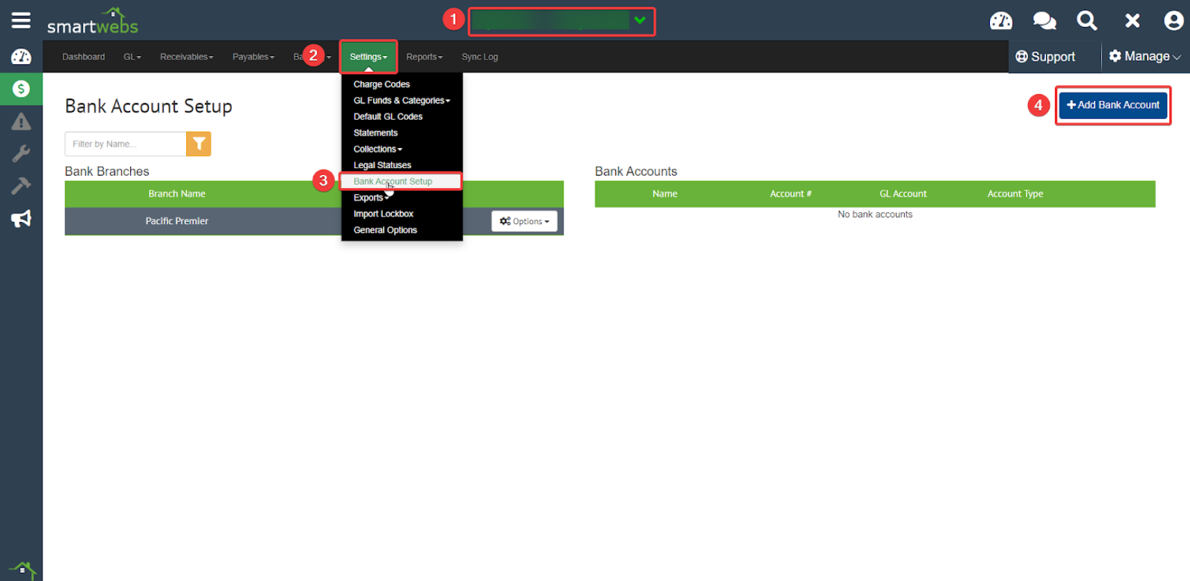 User Guide - Bank Account Setup
